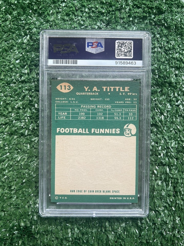 1960 Topps YA Tittle PSA 4 | eBay