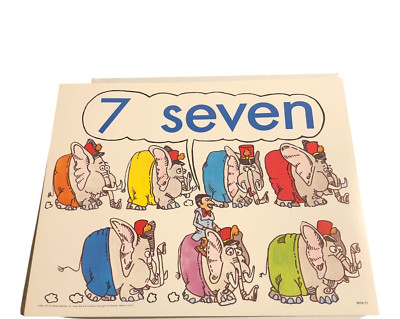 The Electric Company Beginning Number Poster Card Number 7 Circus ...