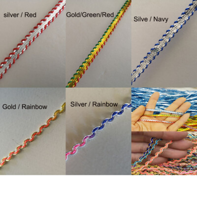 5 Yards 0.5mm Wide Ric Rac Rick Rack Trim Lace Christmas Colors | eBay