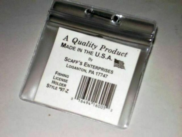 Scaff's Enterprises Scaffs 97-z Zip-seal License Holder for sale online ...