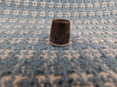 Pre-Owned #8 Open Top Thimble- Very Tarnished Silver Color | eBay