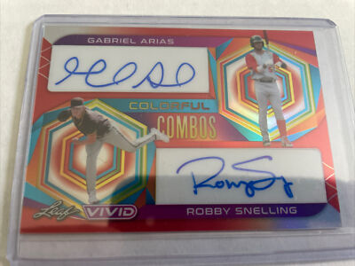 2022 Leaf Vivid Gabriel Arias / Robby Snelling Colorful Combos Auto ...