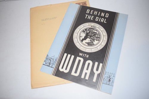 1939 BEHIND THE DIAL WITH WDAY RADIO STATION MAGAZINE w/ ORIGINAL ...