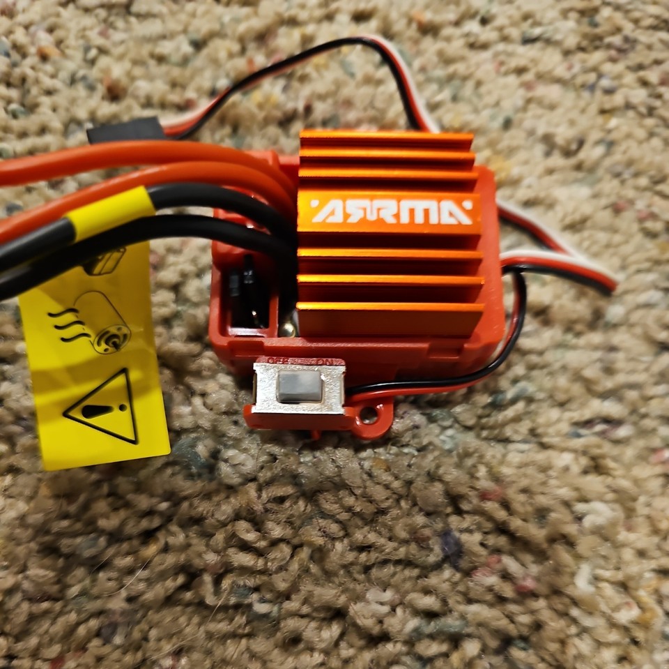 ARRMA Mega 390068 Waterproof Brushed ESC & 12T Motor Combo Granite ...