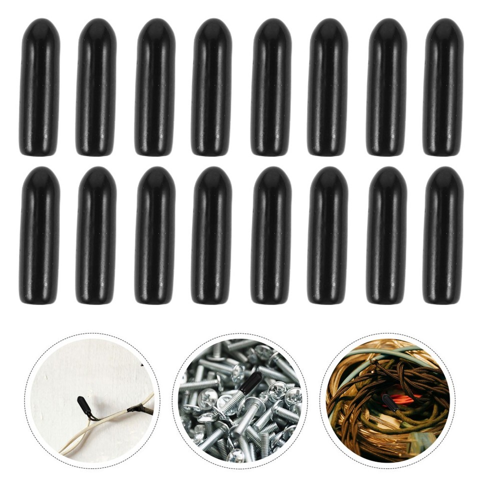 50 Pcs Tube Bolt Cap Cover Round Rubber Protection Metal Tubing End ...