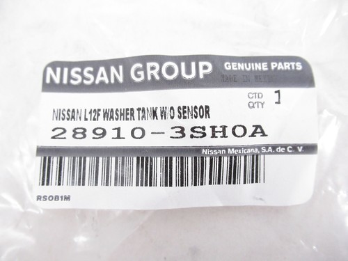 Genuine OEM Nissan 28910-3SH0A Washer Fluid Reservoir 2018-2019 Sentra ...