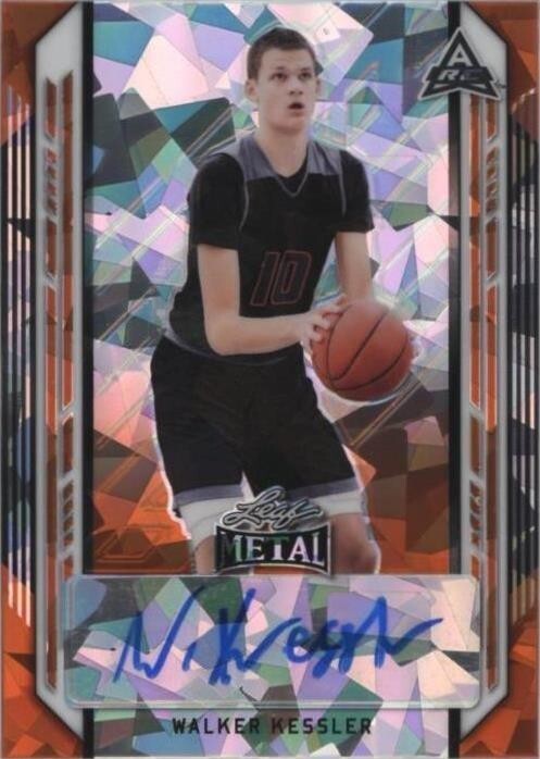 2021-22 Leaf Metal - Walker Kessler #BA-WK1 Orange Crystals /4 (AU, RC ...