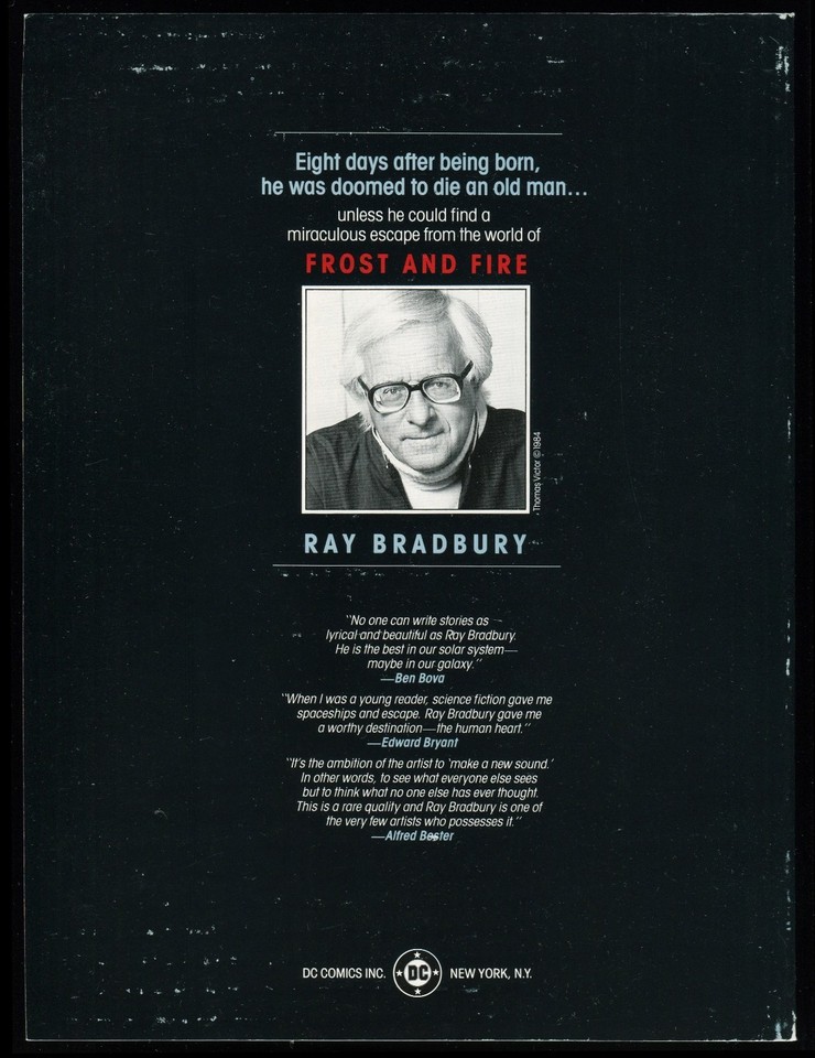 Ray Bradbury's Frost and Fire DC Science Fiction Graphic Novel GN Soft ...