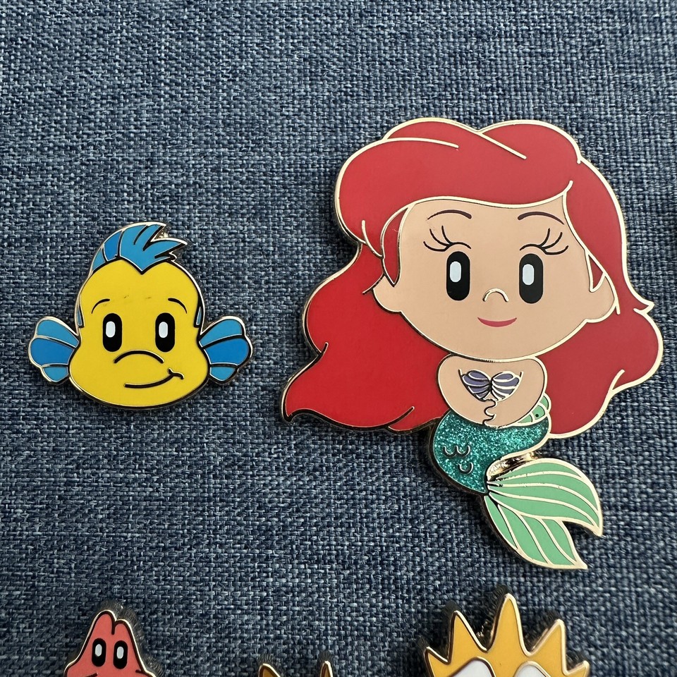 WDI MOG Disney Little Mermaid 35th aDorbs! 14 Pin Complete Set Chasers ...
