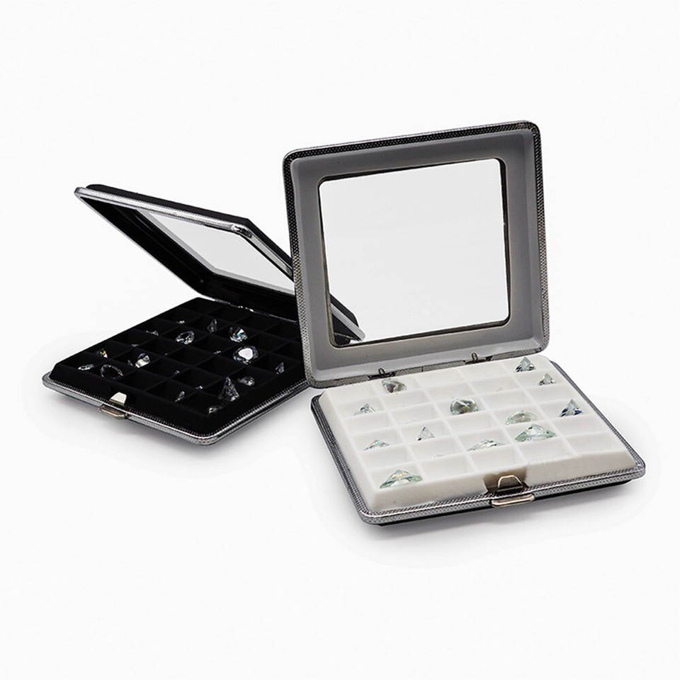 30 Grids Loose Diamond Gem Storage Box Gemstone Collection Organizer ...