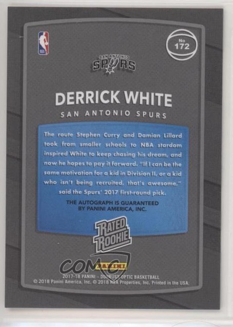 2017-18 Panini Donruss Optic - Rated Rookie Signature #172 Derrick ...