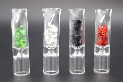 4 Pack: Glass Filter Tips with Diamond Style Pieces for Cigarettes ...