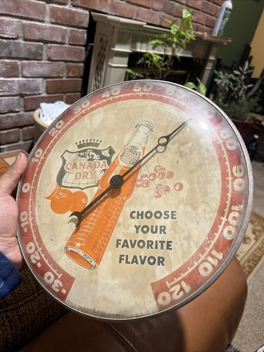 Vintage 1961 Canada Dry Thermometer Pam Clock Co | eBay