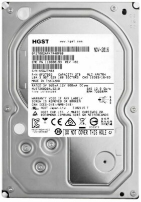 *LOT OF 5* HGST 2TB 7200RPM 3.5" SAS HDD | eBay