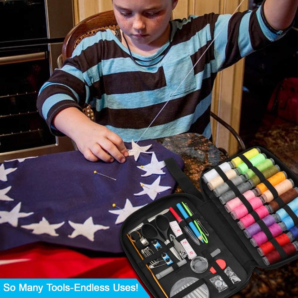 Sewing KIT, DIY Sewing Supplies with Sewing , Portable Mini Sewing Kit ...