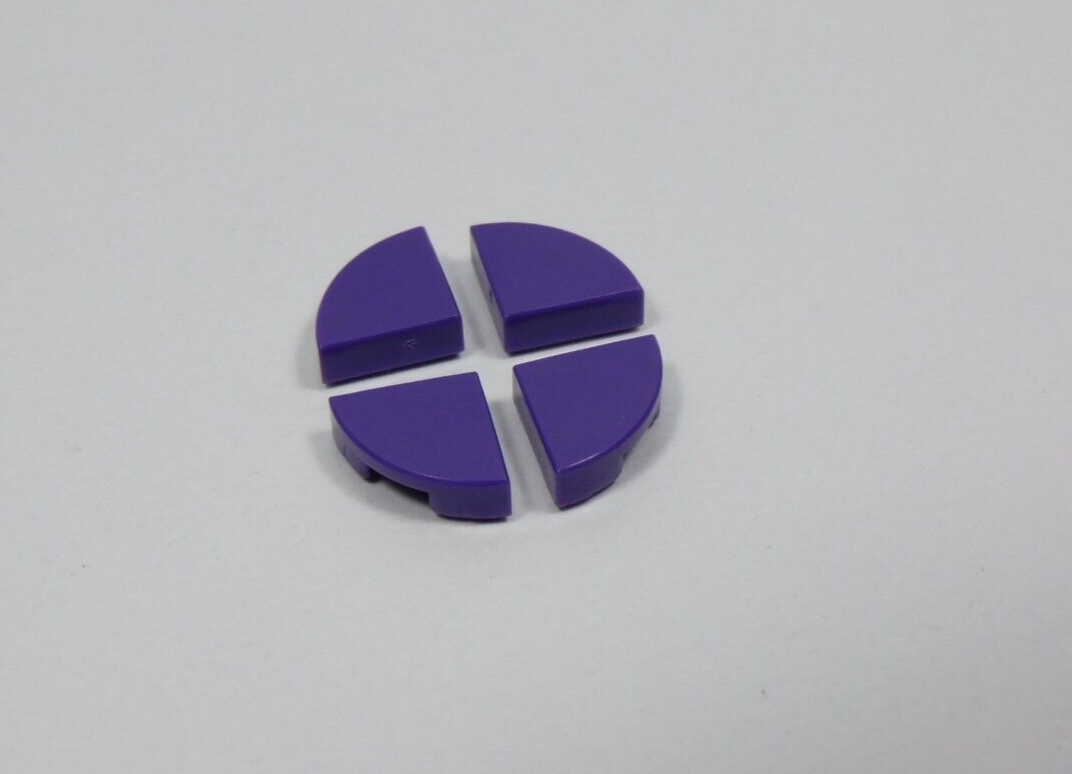 LEGO Lot of 4 Dark Purple 1x1 Smooth Round Corner Tiles Plates L7 | eBay