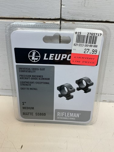 LEUPOLD #55860 Rifleman Detachable Scope Rings (1", Medium, Matte Black ...