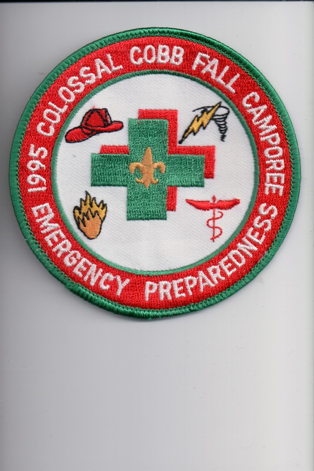 1995 Colossal Cobb Fall Camporee Emergency Preparedness patch | eBay