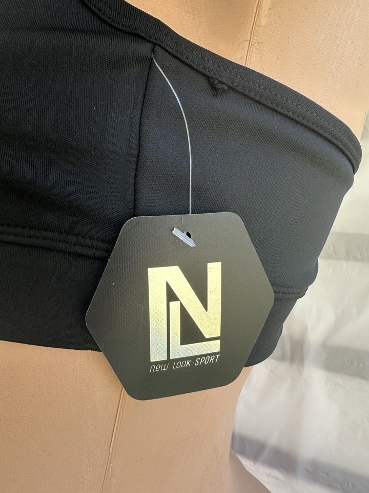 New Look Low Impact Sports Bra Large Black | eBay