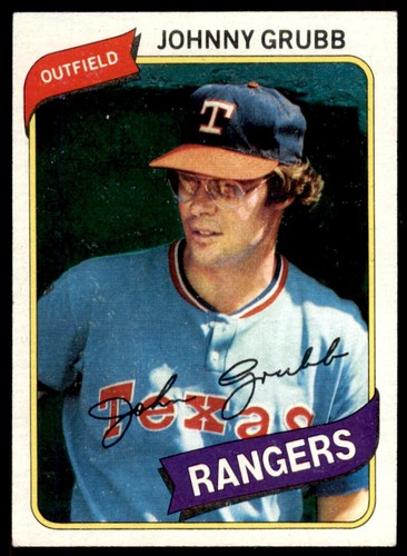 1980 Topps Johnny Grubb . Texas Rangers #313 | eBay