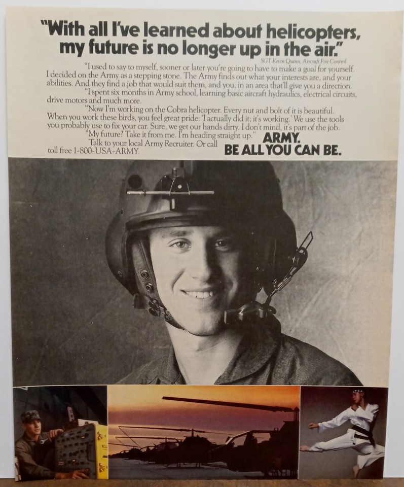 Vintage 1980s U.S. Military Recruitment - Army - Be All You Can Be ...