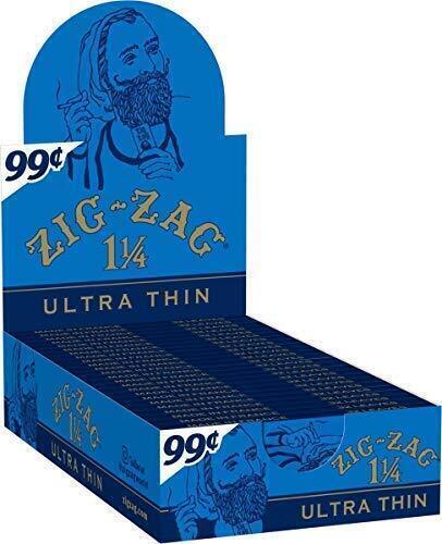 Zig-Zag 1 1/4 Size Ultra Thin Rolling Papers Carton (24 Booklets per ...