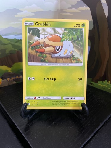 Grubbin 13/149 - Sun & Moon - Common - Pokemon Card TCG - LP | eBay