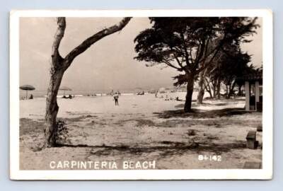 Carpinteria Beach RPPC Vintage Santa Barbara Co California Photo ...
