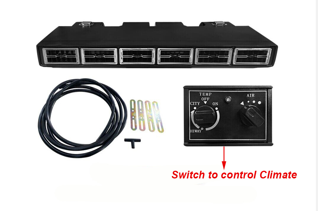12V Universal A/C Kit Truck Cab Bus Air Conditioner Underdash 6 Vents ...