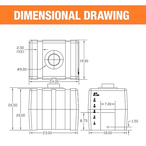 82123909 Horizontal Square Polyethylene Water Tank for Farming ...