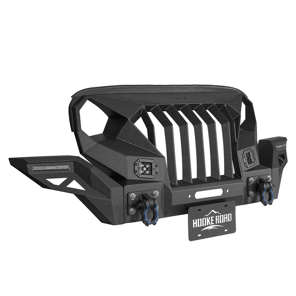 Hooke Road Mad Max Grille & Front Bumper For 2007-2018 Jeep Wrangler JK ...