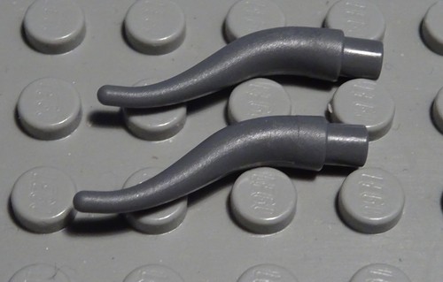 Lego Sharp Tooth 1x3 New Dark Gray 2 Pieces | eBay