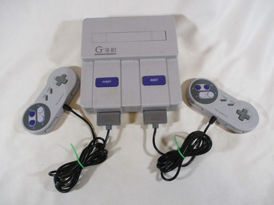 Gamerz Tek - 16-Bit - Entertainment Console #ZED-2 - w/ Controllers ...