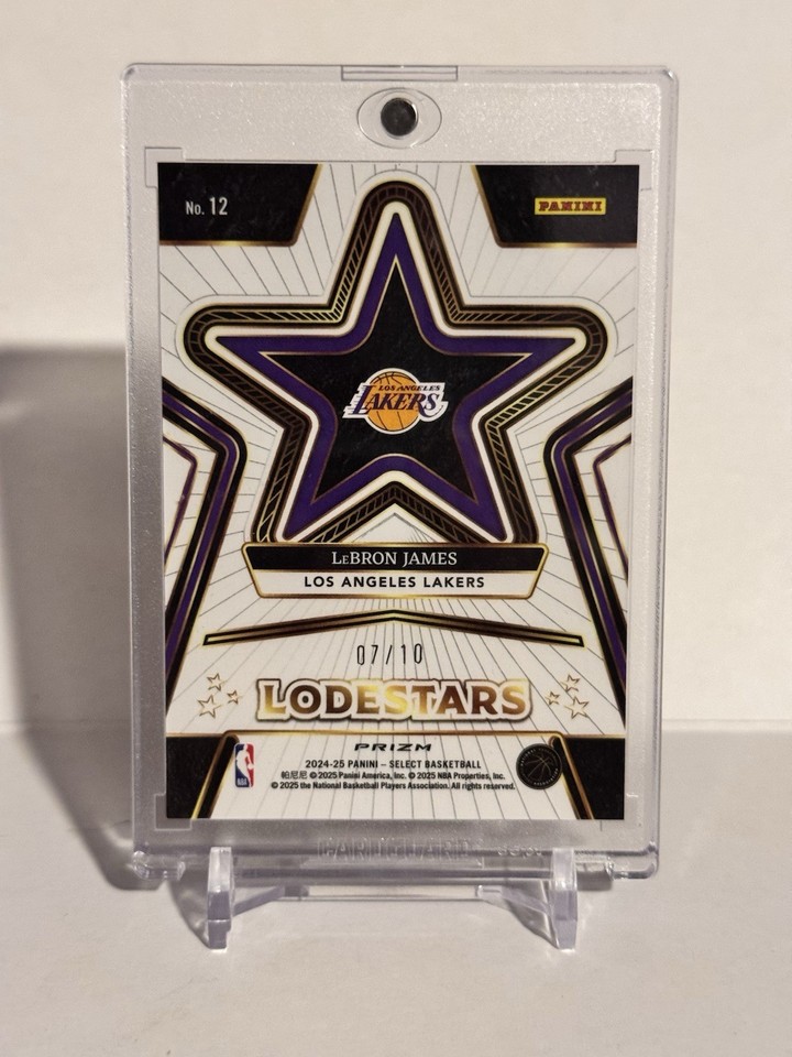 2024-25 Panini Select Basketball Lodestar LEBRON JAMES #12 Gold Checkerboard /10 | eBay