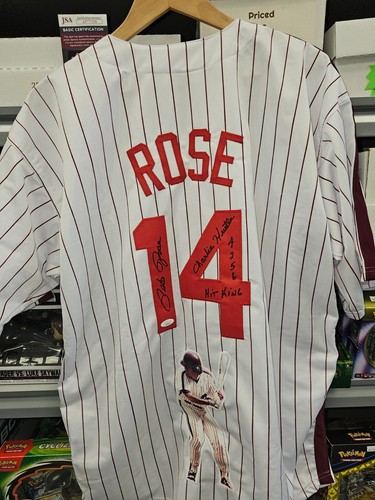 Pete Rose Autographed Signed Phillies Charlie Hustle Hit King Custom ...