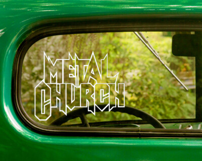 2 METAL CHURCH BAND DECALs Stickers Bogo For Car Truck Window Bumper ...