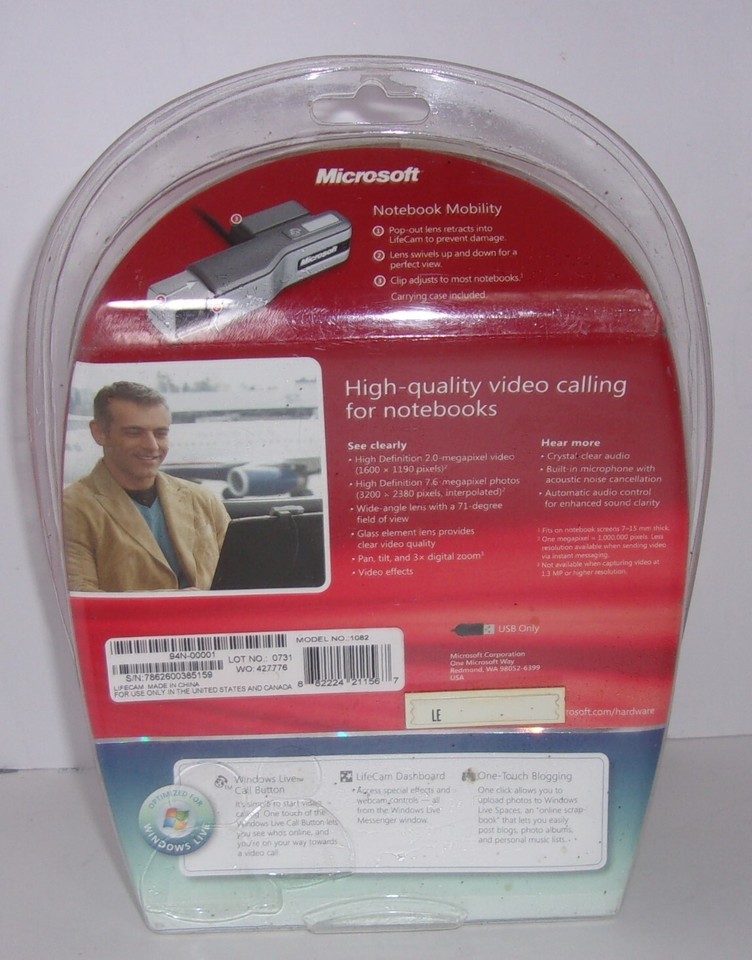 Microsoft Webcam LIFECAM NX-6000 New Sealed 882224211567| eBay