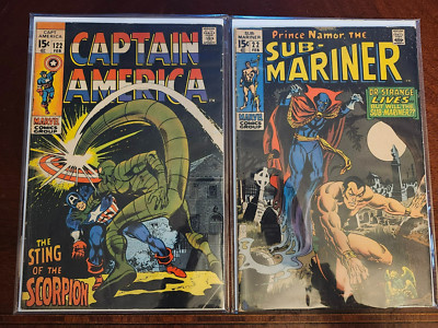 Silver-Age LOT 2 comics SUB-MARINER #22 & Captain America #122 Scorpion | eBay