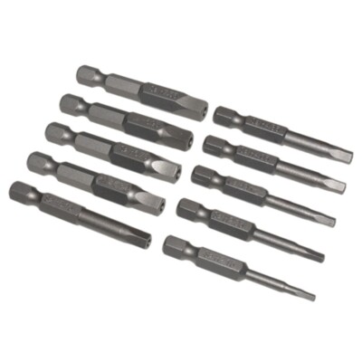 10pcs 5 Sided Security Tamper Proof Screw Driver Drill Bit 50mm/2inch ...