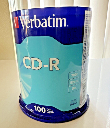 Verbatim 94554 700MB 52x CD-R Disc - Pack of 100 for sale online | eBay