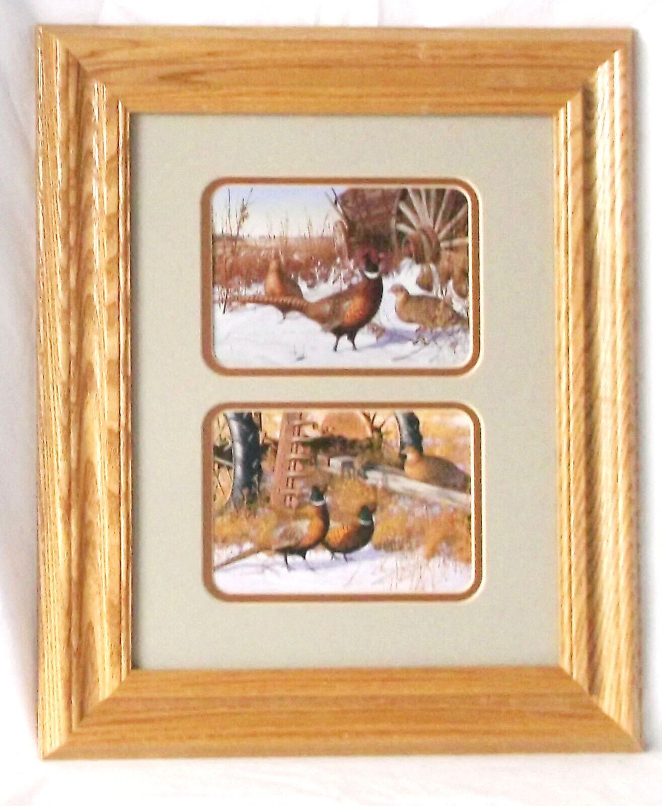 Hayden Lambson 2 Pheasant Prints Together Wildlife Lithograph Framed 18 ...