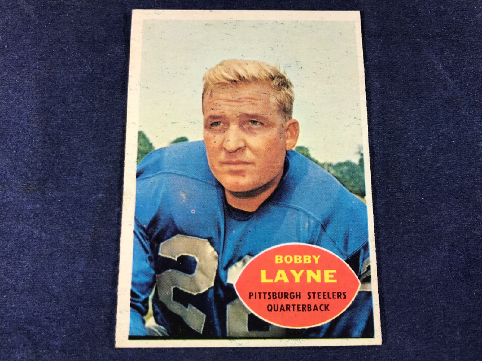 U3-96 FOOTBALL CARD - BOBBY LAYNE PITTSBURGH STEELERS - 1960 TOPPS ...