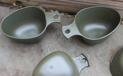 THREE Original Genuine Swedish Army Mess Kit Plastic Drinking Mug Kuksa ...
