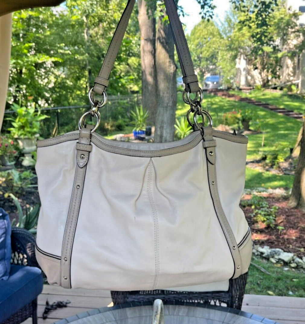 Coach Alexandra F20812 Ivory / Cream Leather Hobo Han… - Gem