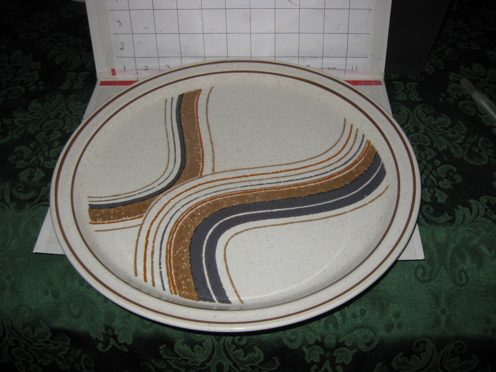 Shannon Pottery MISSOURI Lrg. 12 1/2" Serving Platter Aran Stone Line ...