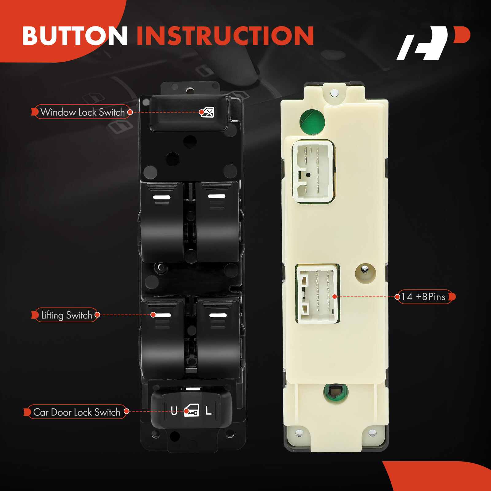 A-Premium Front Left Power Window Switch for Chevy Colorado GMC Canyon ...