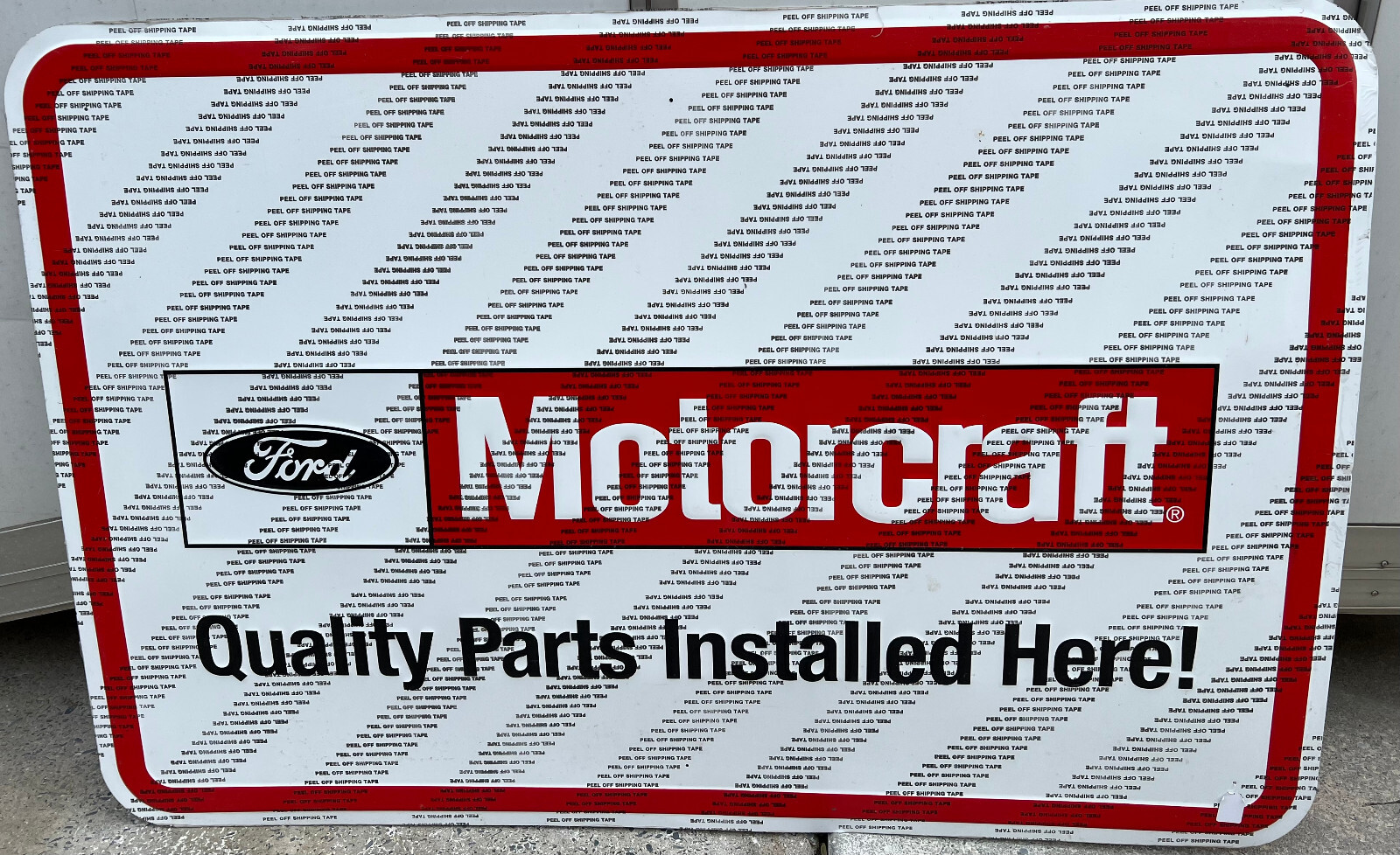 Ford Sign - Motorcraft Dealer Sign LARGE 6ftx4ft Aluminum Single sided ...