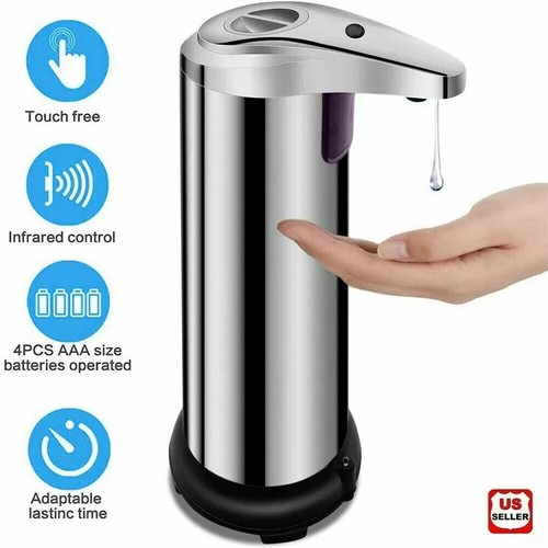 Stainless Steel IR Sensor Soap Liquid Automatic Dispenser Touchless w/3 ...