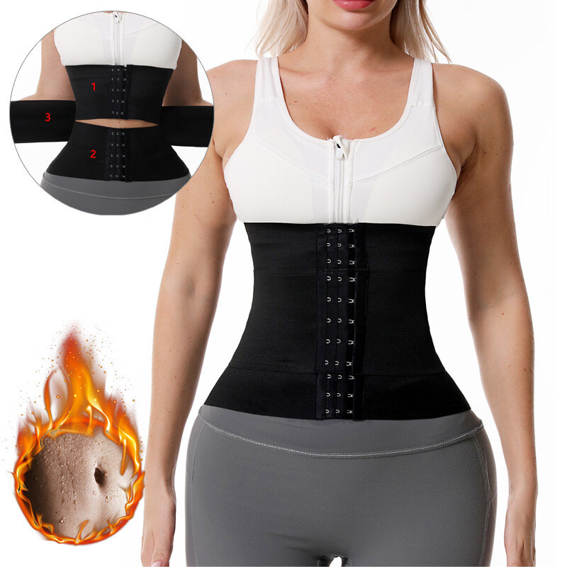 Women Waist Trainer Cincher 3 Straps Invisible Corset Wrap Slim Belly ...