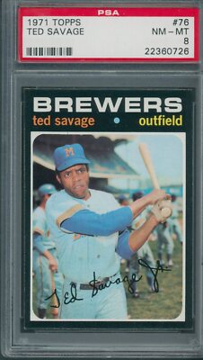 1971 Topps #76 Ted Savage PSA NM-MT 8 *0726 | eBay